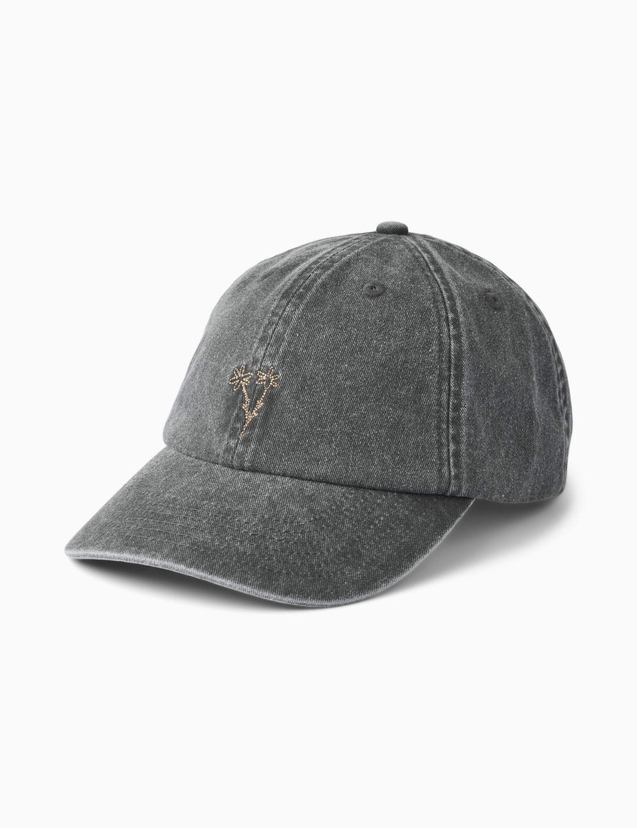 BOUQUET HEAVY WASHED CAP - WASHED BLACK – foret