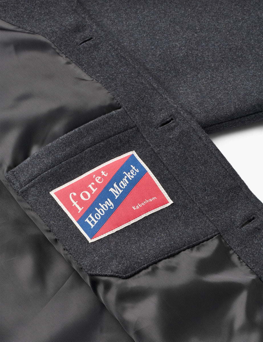 CAVE WOOL JACKET - DARK GREY MELANGÉ – foret