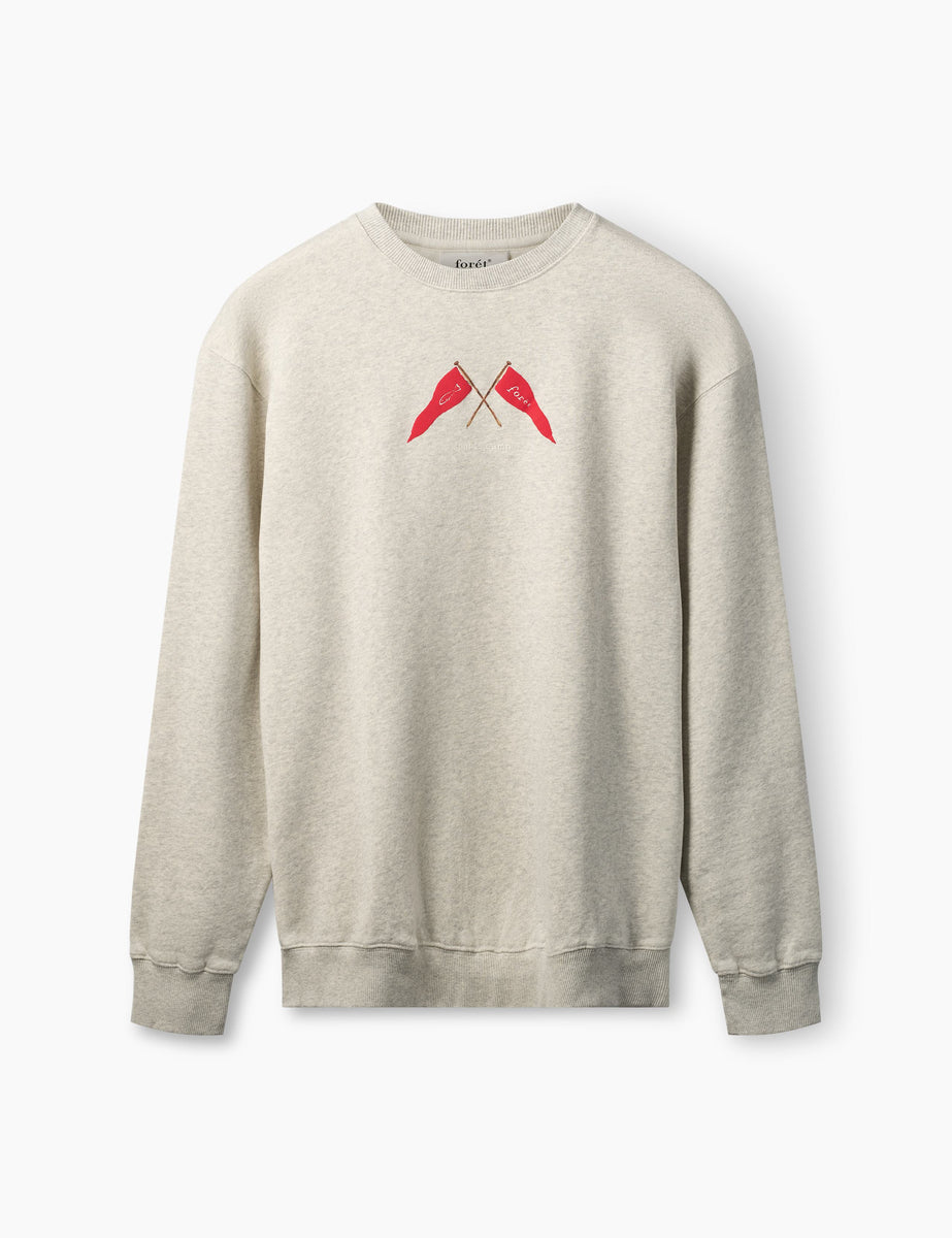 PENNANT SWEATSHIRT - SNOW MELANGE – foret