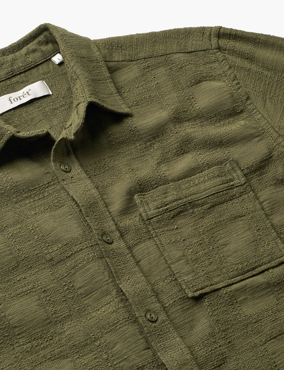 RIVER JACQUARD SHIRT - ARMY – foret