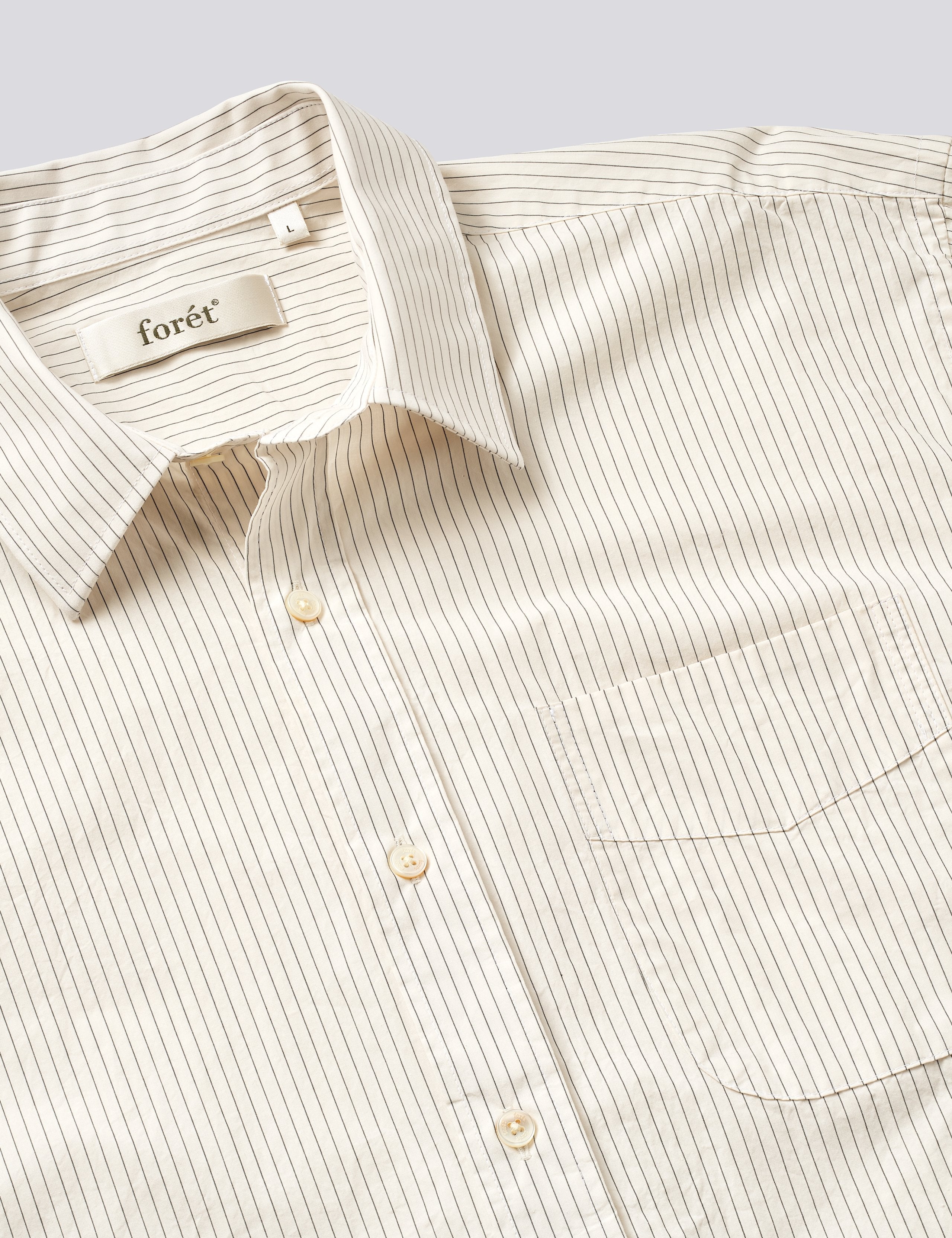 SCOUT POPLIN RELAXED FIT SHIRT - CLOUD STRIPE – foret