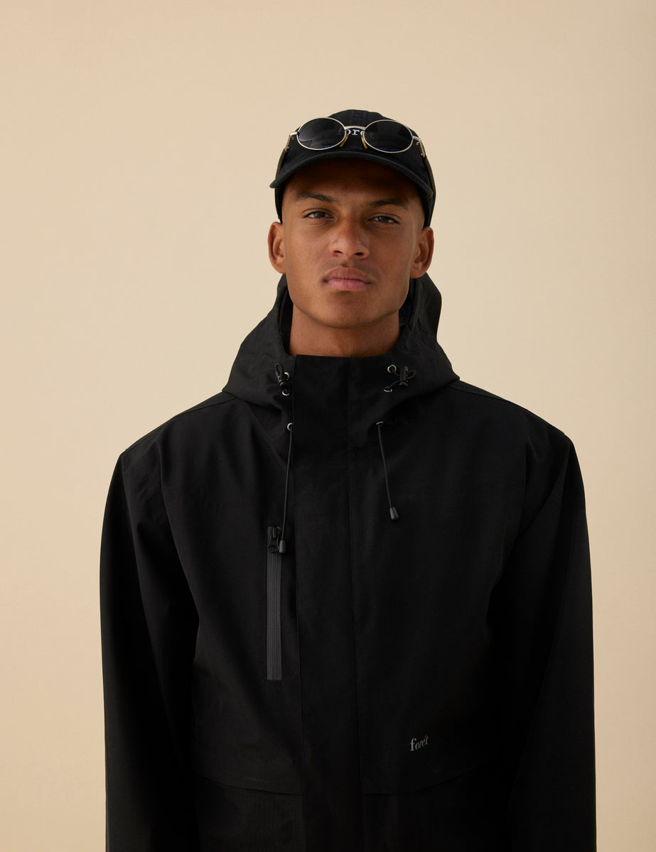 HAWK WASHED CAP - BLACK – foret